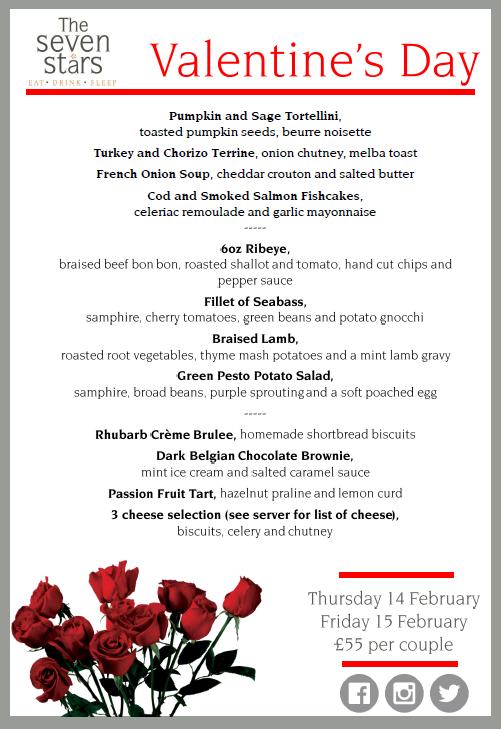 Menu at The Seven Stars pub & bar, Ledbury