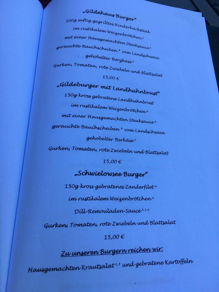 Speisekarte von Restaurant Märkisches Gildehaus, Schwielowsee