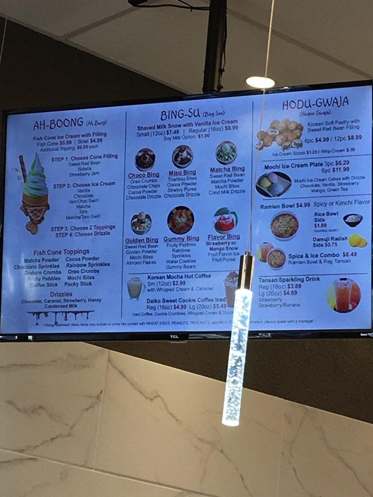 Menu at Sweet Snow, Goodyear