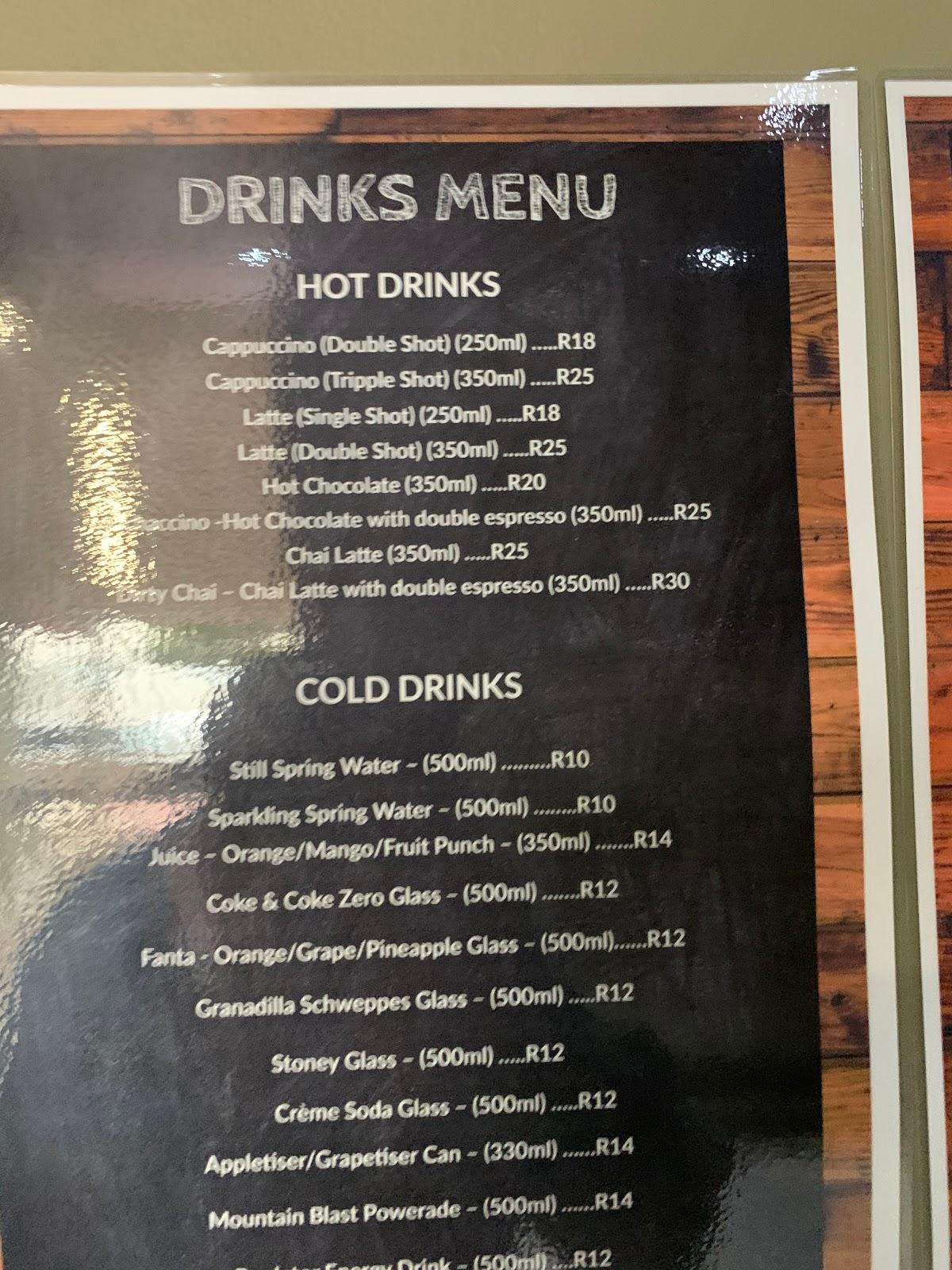 Carta del restaurante The Neighbourhood Kitchen, Ciudad del Cabo