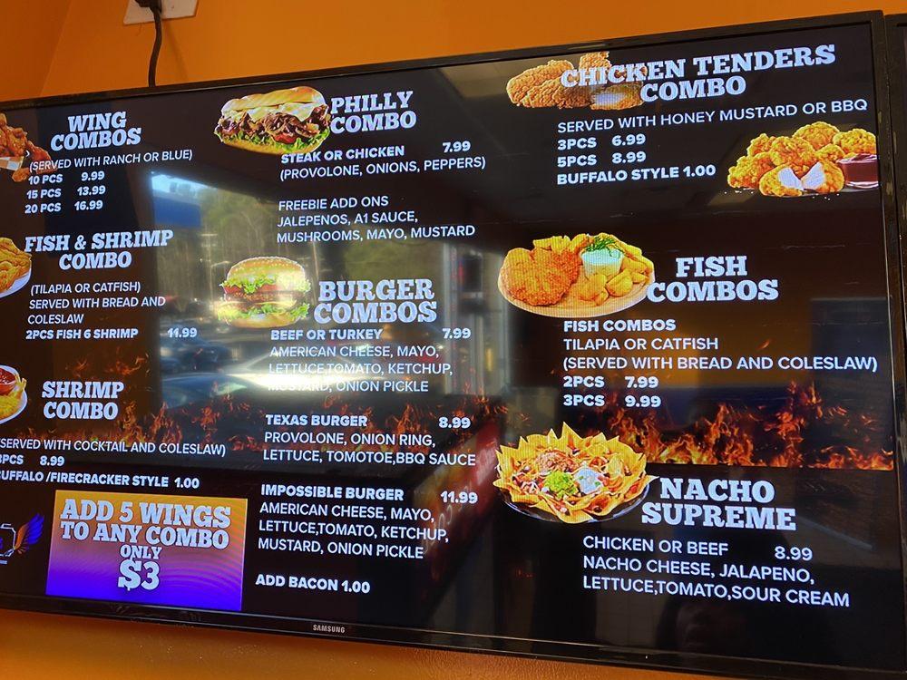 Menu at Wingz In The City restaurant, Atlanta