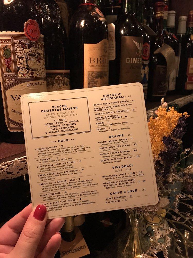 Menu au Carmelo restaurant, Lyon