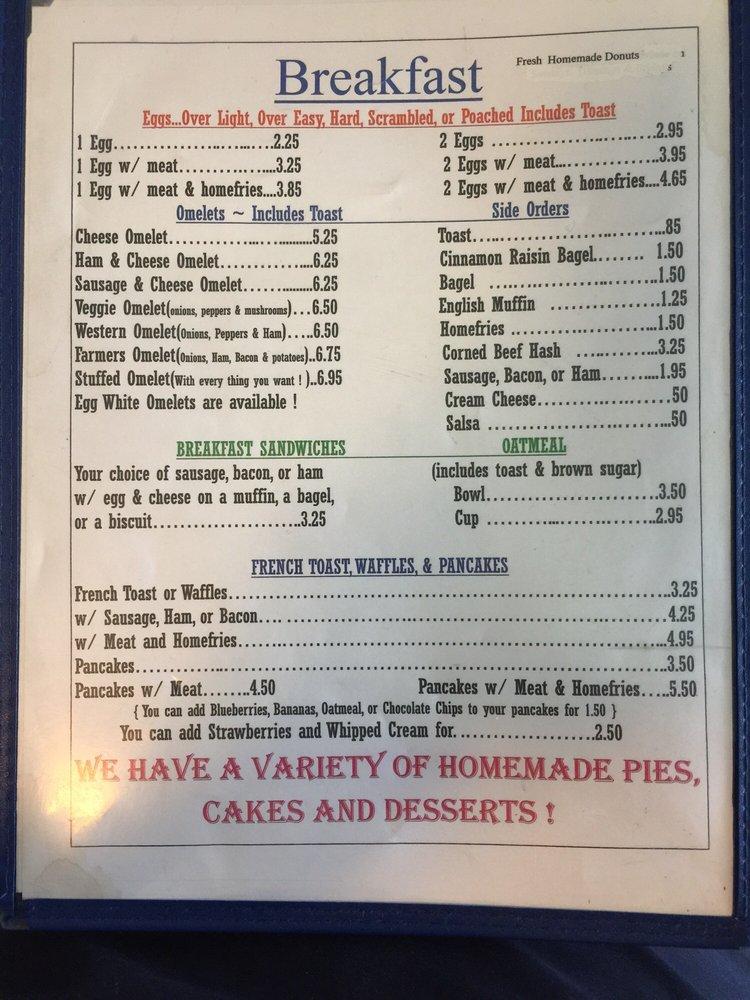 Menu at Hometown Cafe, Madrid