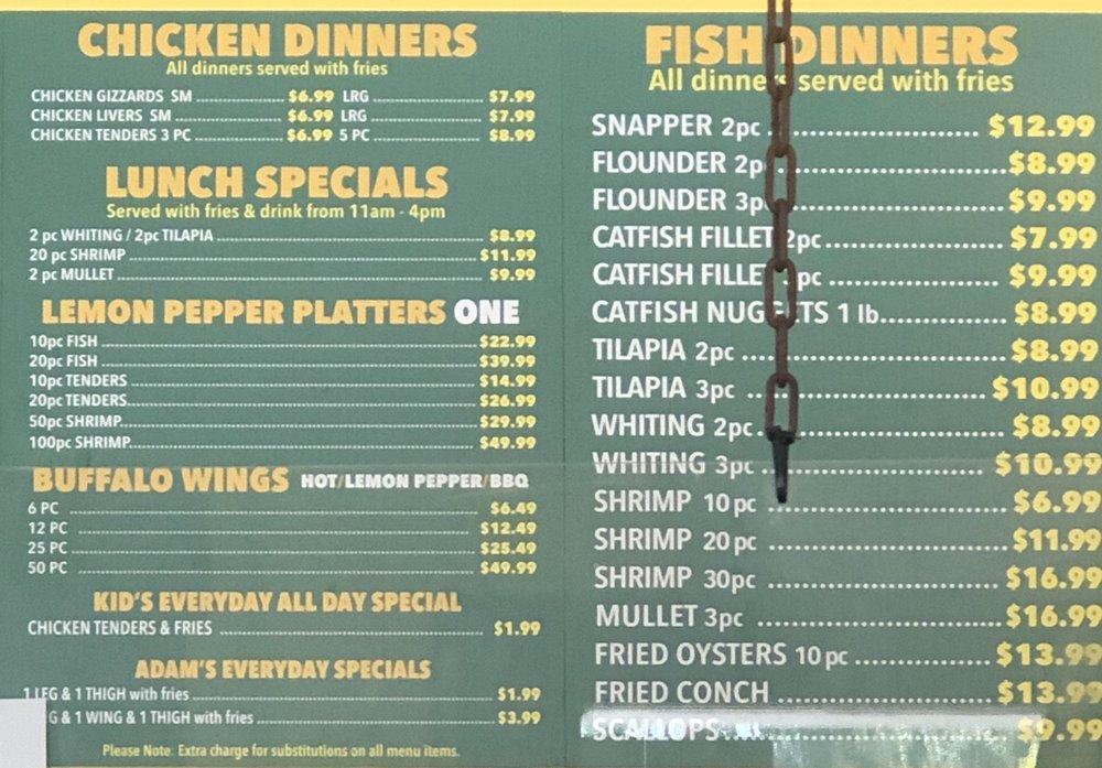 Menu at Lemon Pepper Chicken restaurant, Tallahassee