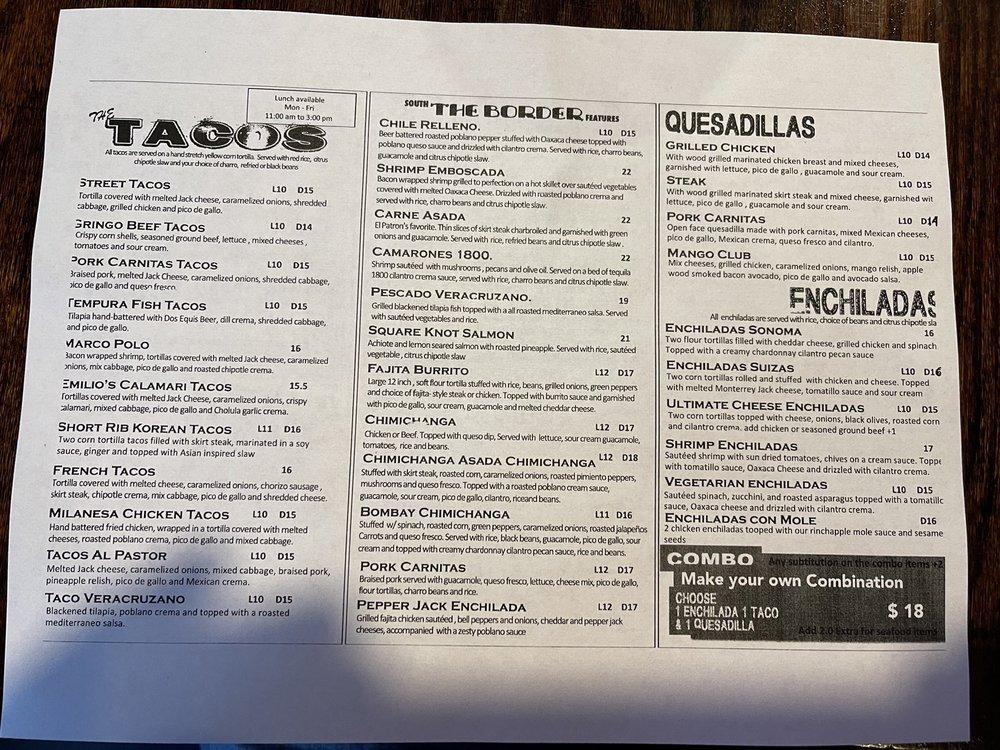 Menu at Ocho Cafe - Weymouth, Weymouth