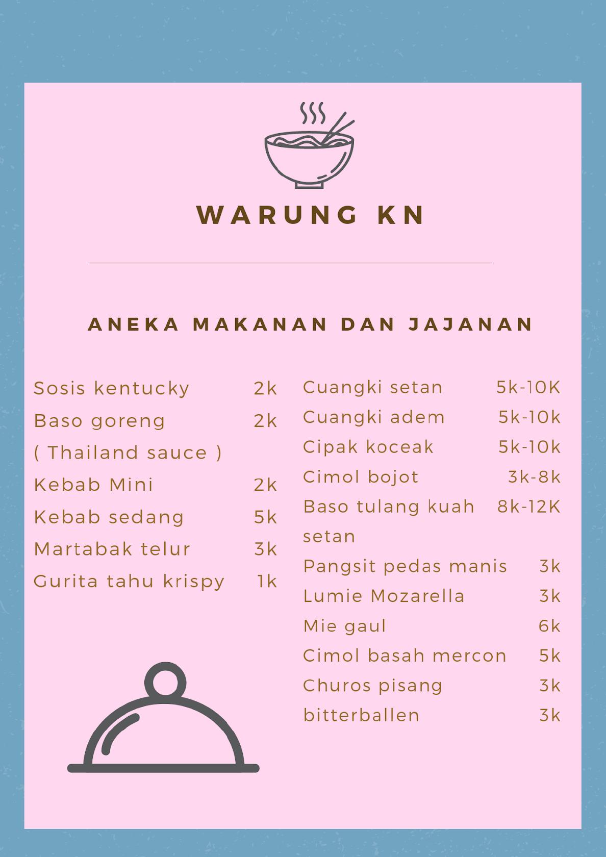 Menu at Cuple Cimenyan Bandung & warung KN restaurant, Bandung