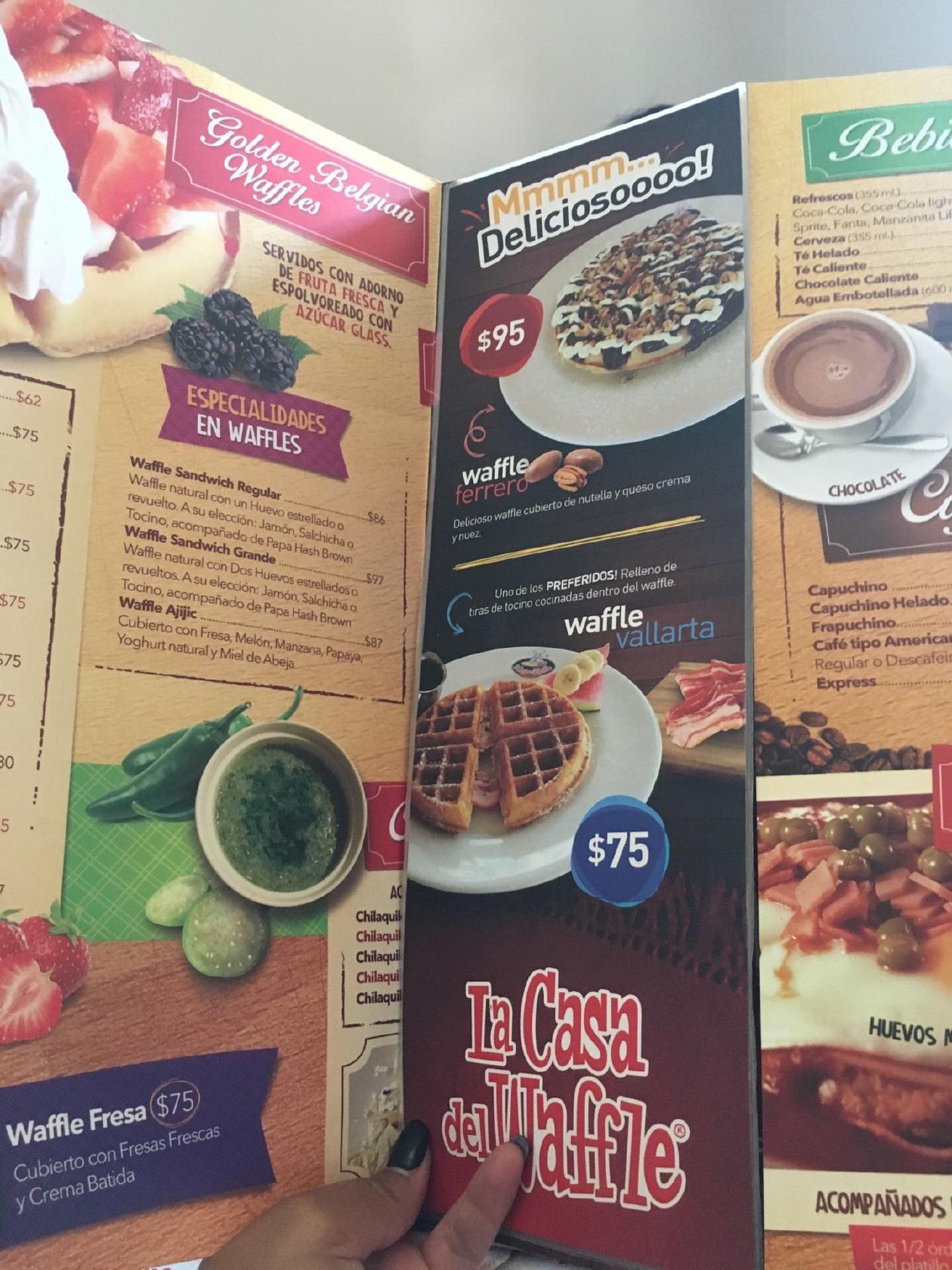 Carta de cafetería La Casa Del Waffle - Libertad, Guadalajara, Libertad ...