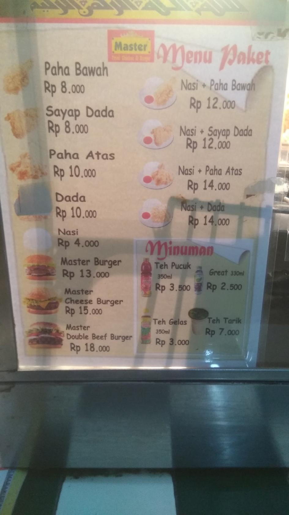 Menu at Master Fried Chicken & Burger Pringsewu 1 restaurant, East ...