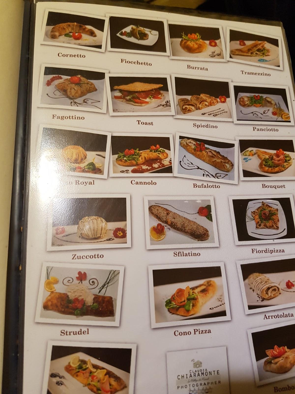 Menu at Il Baro, Palermo, Via Mario Rutelli