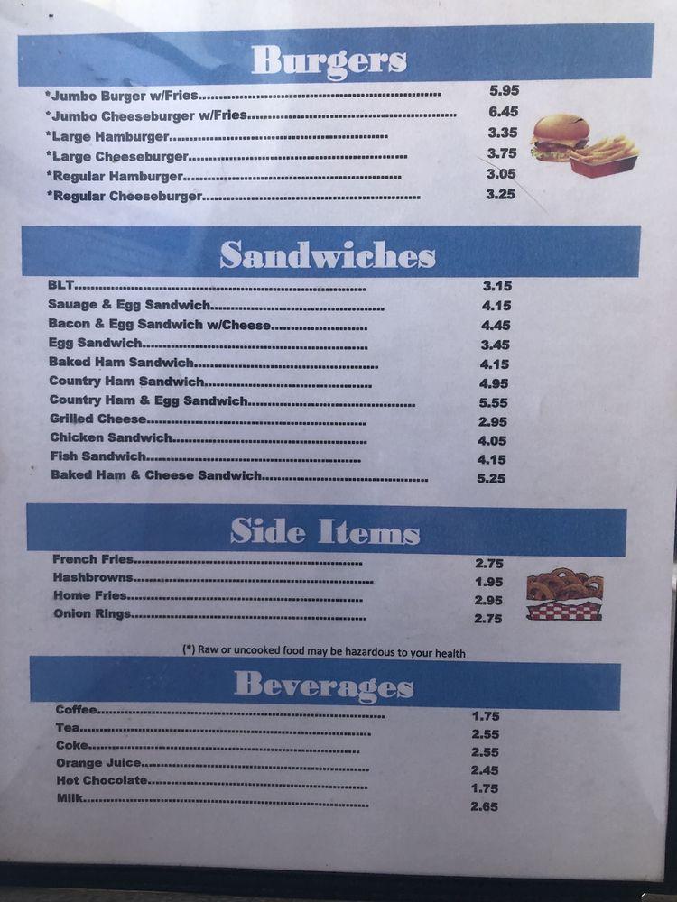 Menu at 33 Diner restaurant, Maynardville