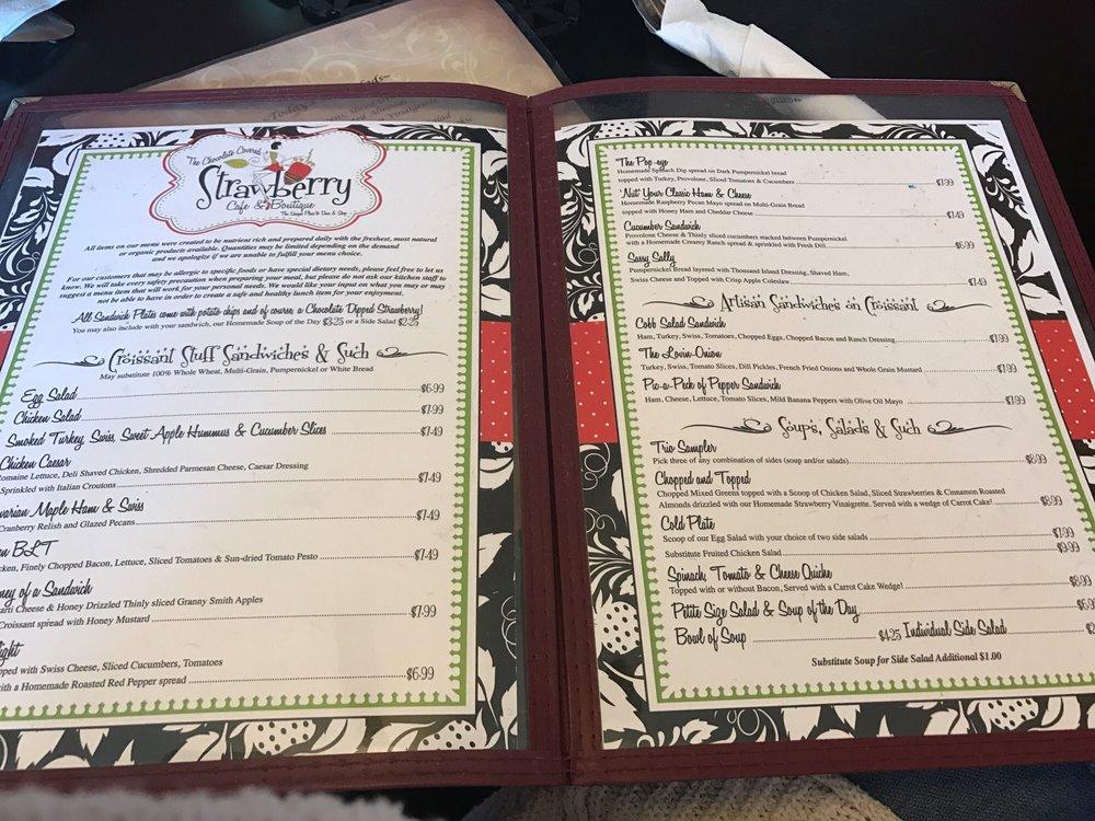 Menu at Chocolate Covered Strawberry cafe, Gallatin, Nashville Pike