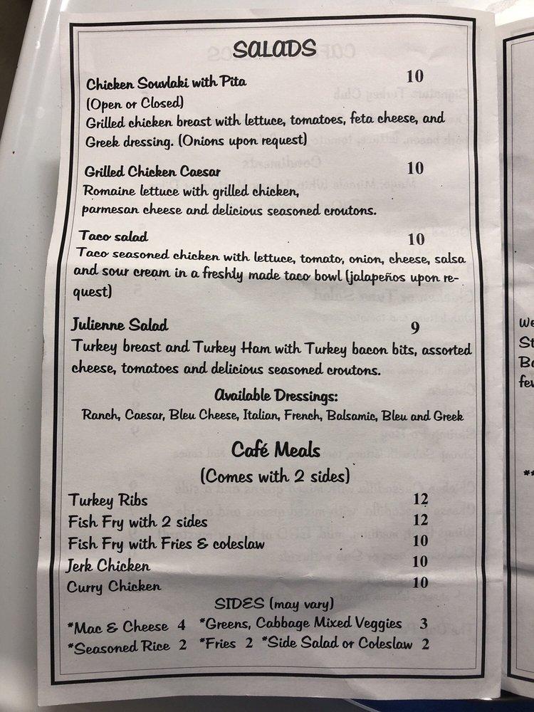 Menu at EM Tea Coffee Cup Cafe, Buffalo