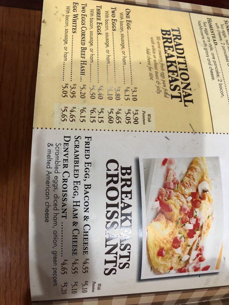 Menu at Frontier Cafe, Grinnell