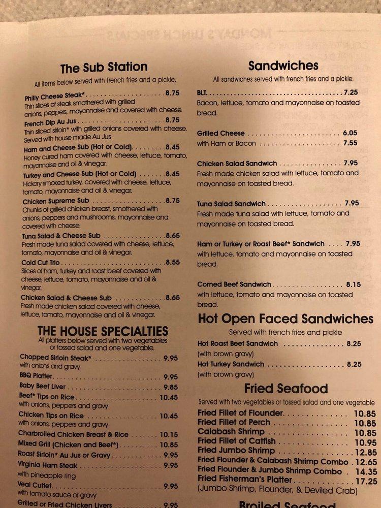 Menu at Rock Hill Diner restaurant, Rock Hill, Cherry Rd