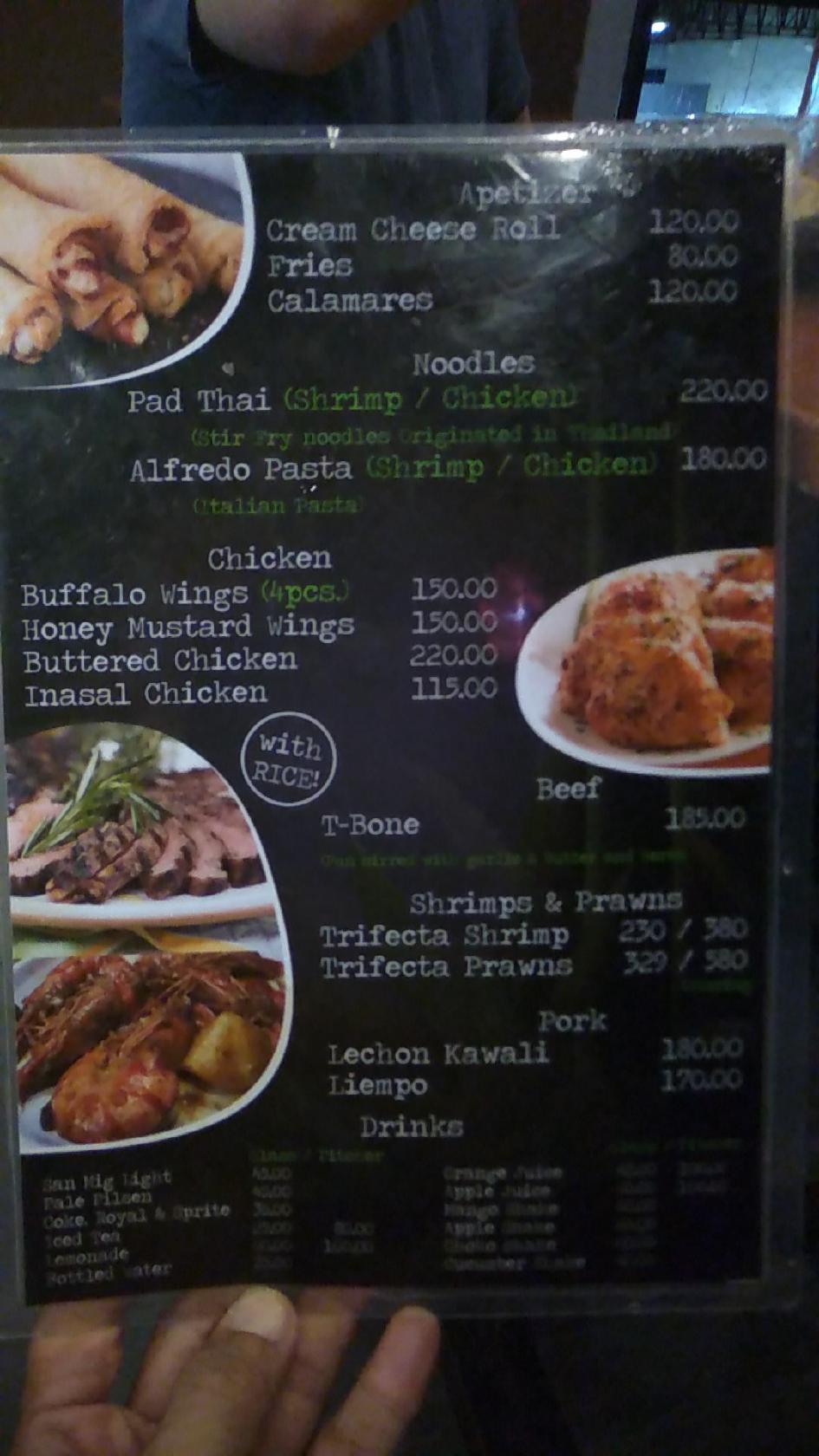 Menu at Japanese Entree restaurant, Zamboanga