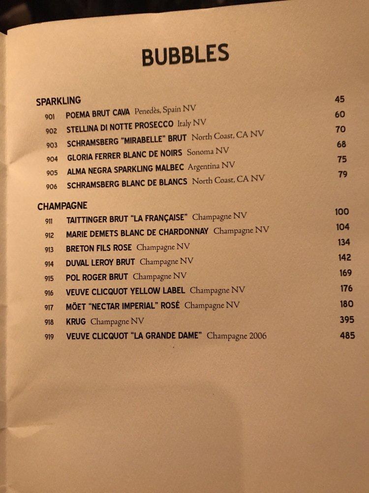 Menu at Kayne Prime Steakhouse, Nashville