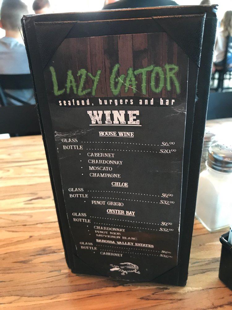 Menu at Lazy Gator pub & bar, Amarillo