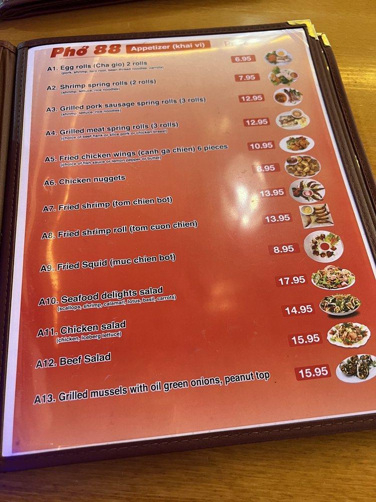 Menu at Phở 88 restaurant, Grand Junction