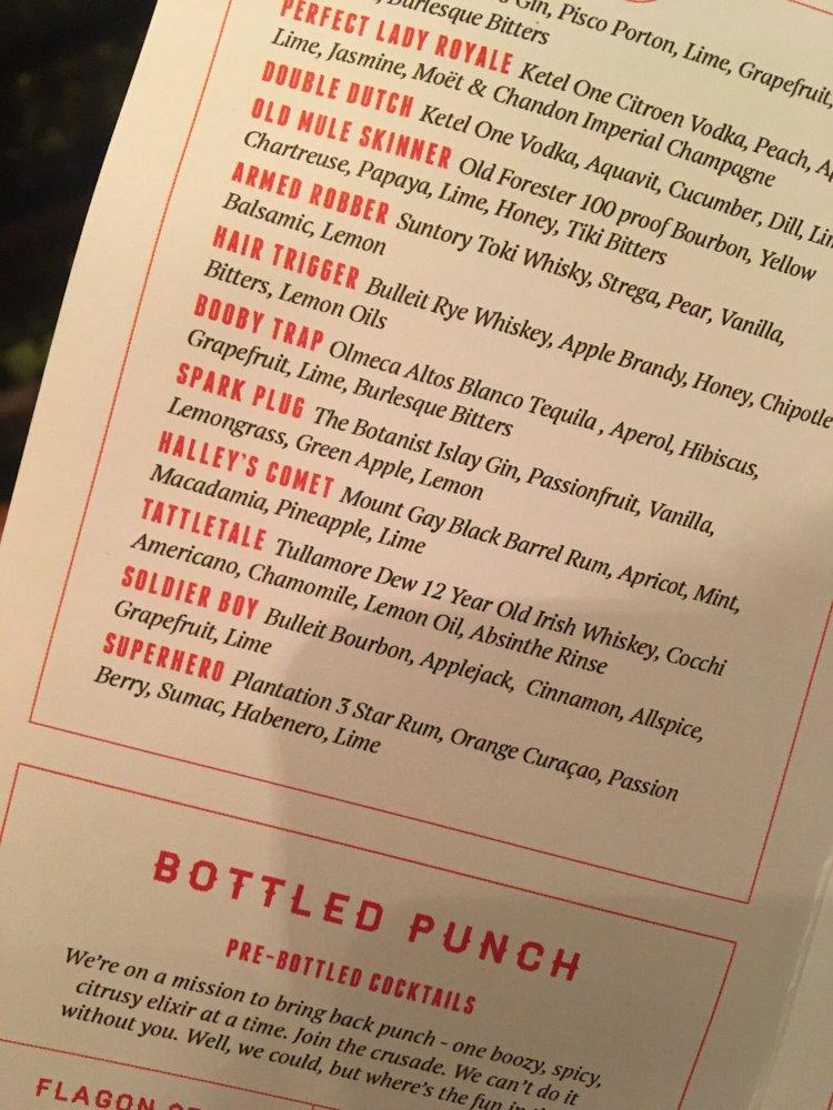 Menu at The Dead Rabbit pub & bar, New York City