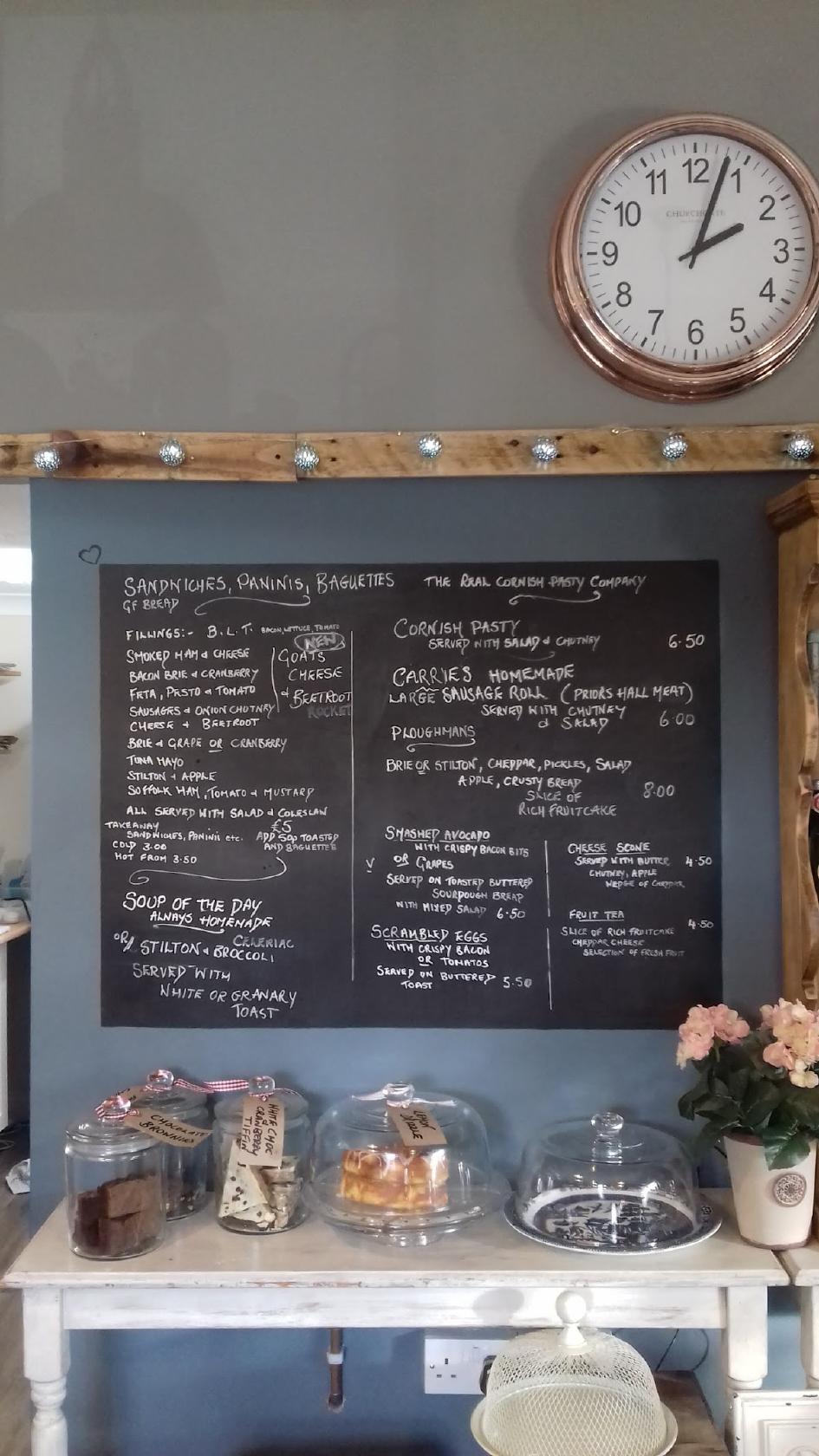 Menu at The Greedy Duck cafe, Finchingfield