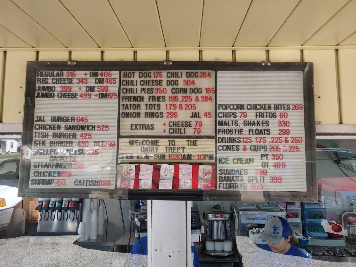 Menu at Tolbert's Dairy Treet - Original Location fast food, Victoria ...