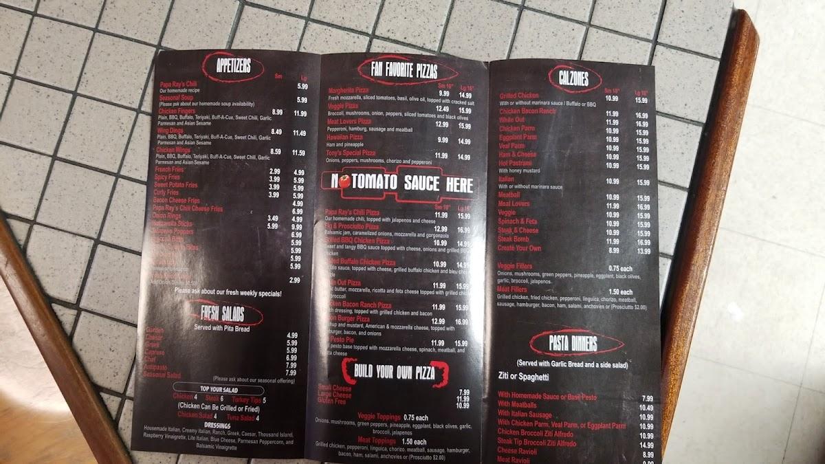 Menu at A Slice Above Pizzeria, Pembroke