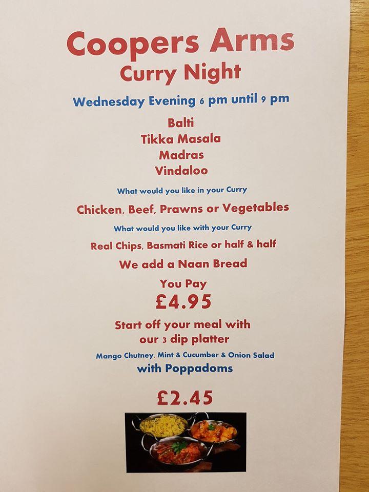 Menu at The Coopers Arms pub & bar, Hengoed