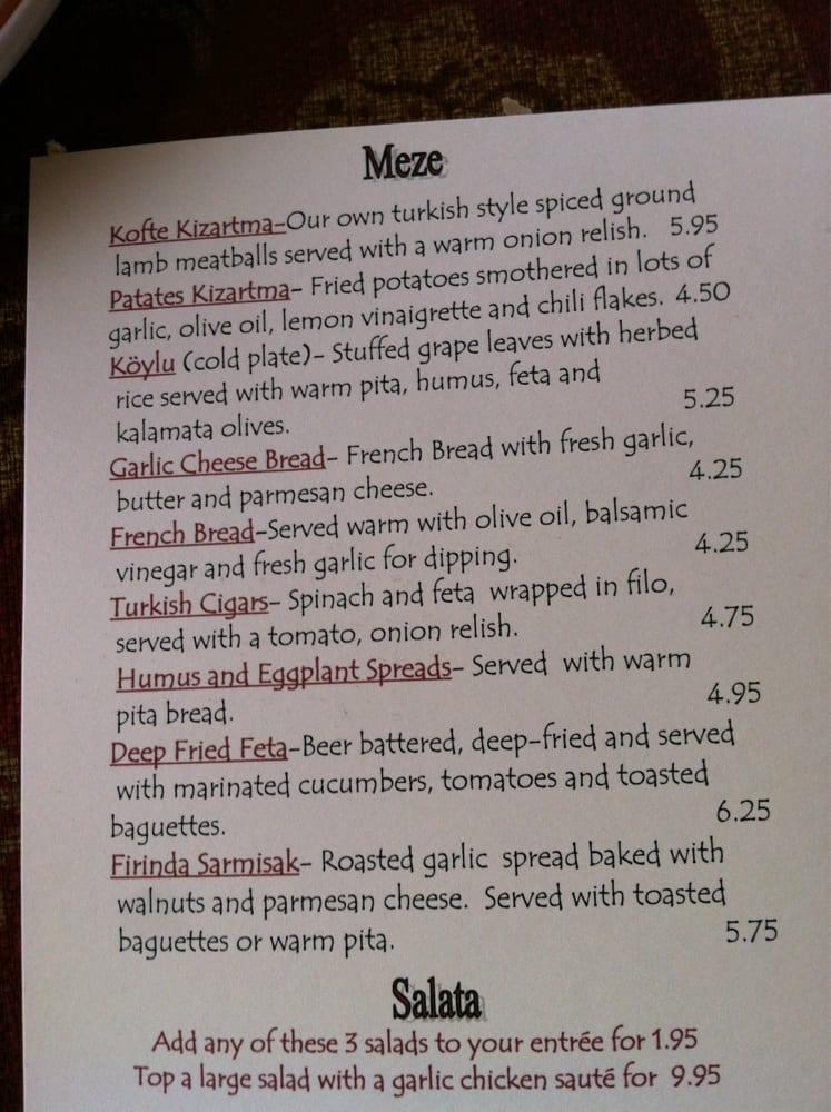 Menu at The White House Grill restaurant, Post Falls