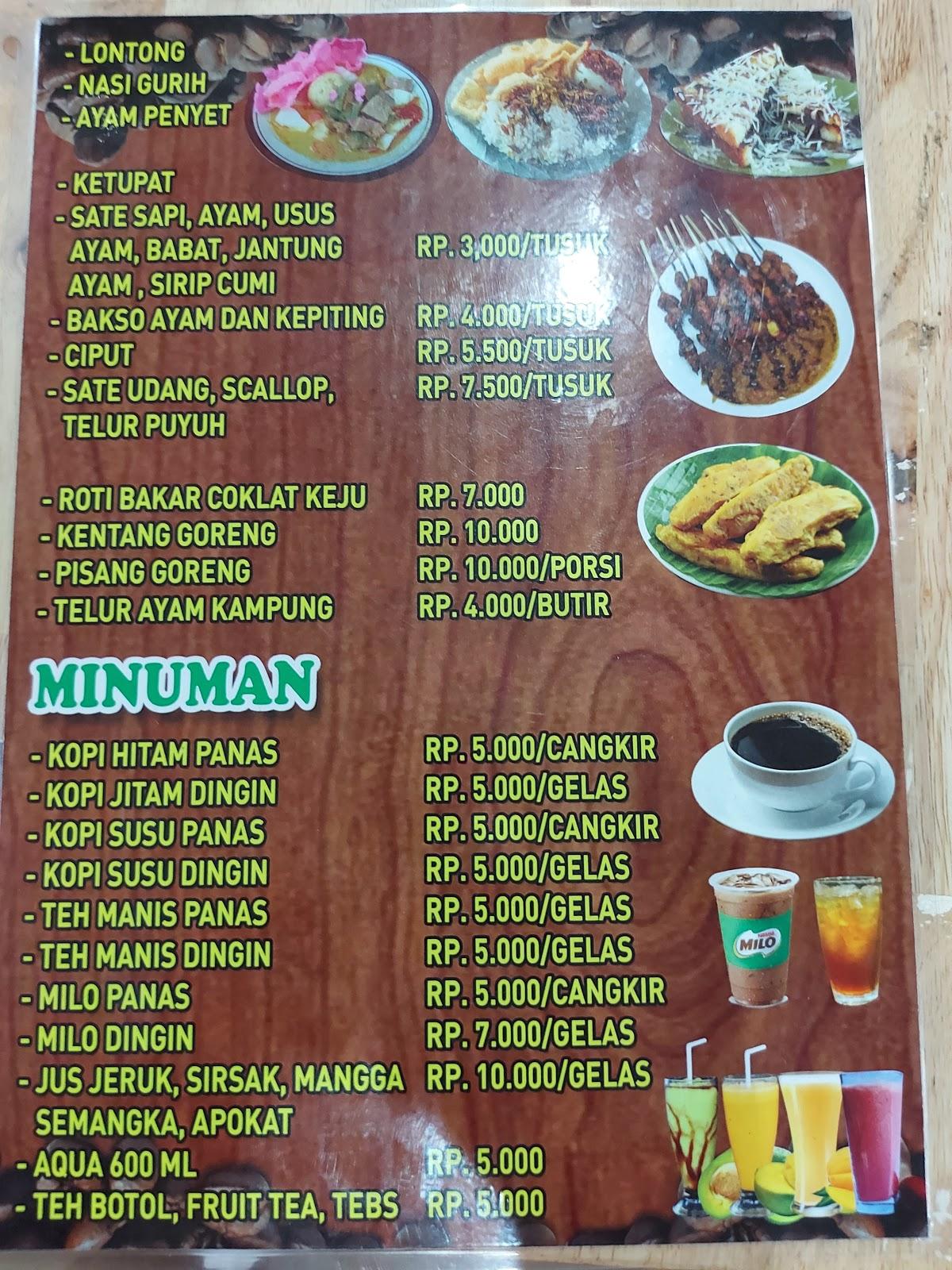 Menu at Candu Kopi, Medan