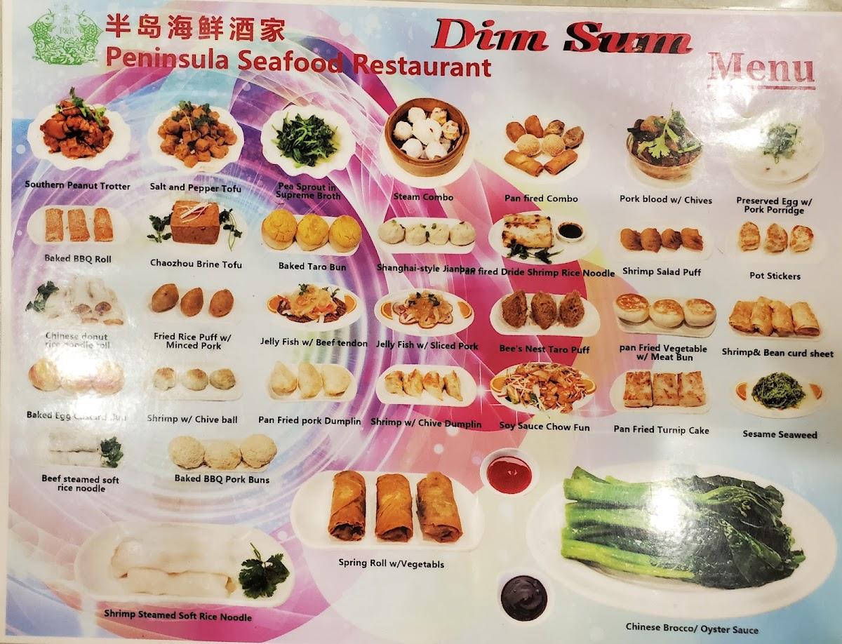 Menu at Peninsula Seafood Restaurant, San Francisco