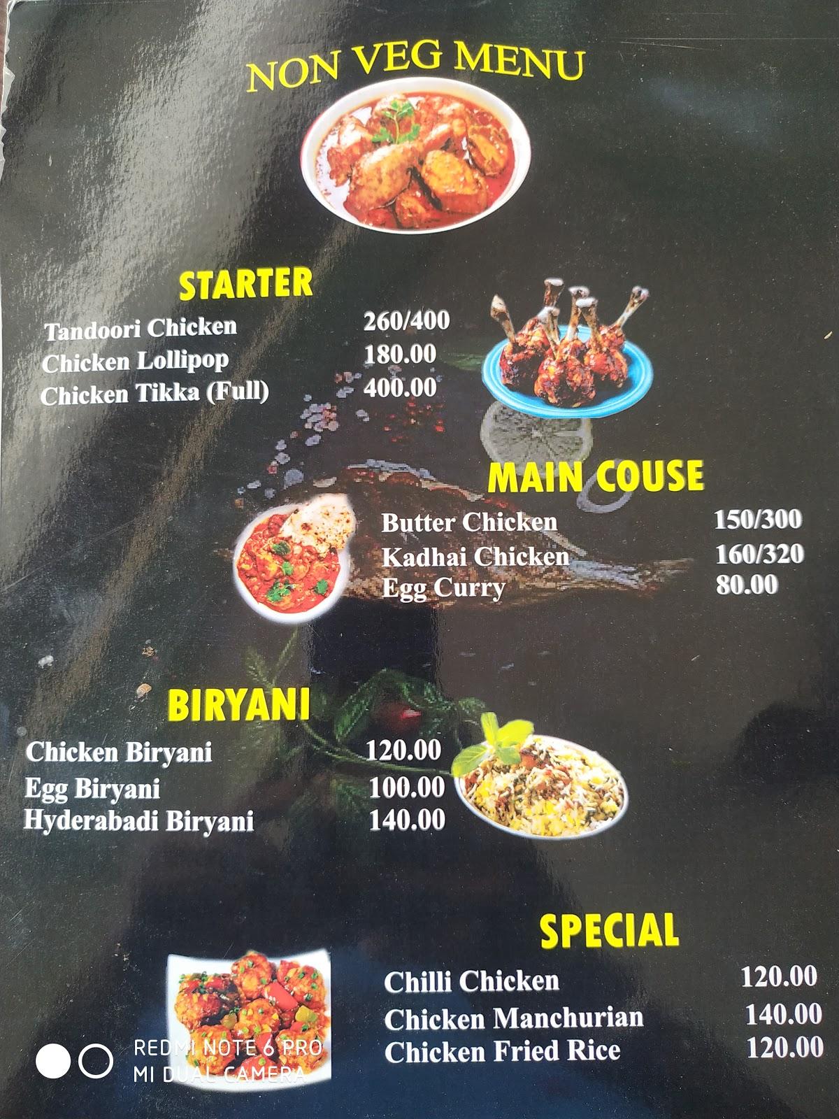 Menu at Shri ram dhawa and restaurant, Gwalior