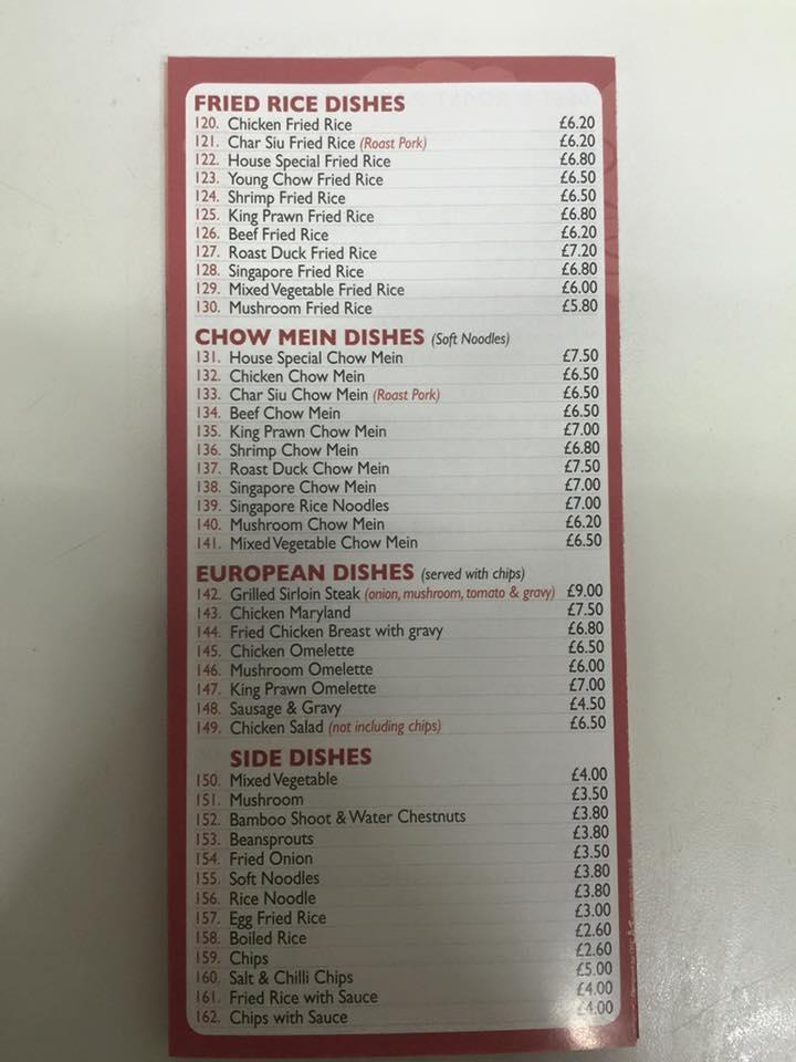 Menu at New Kingussie Takeaway fast food, Kingussie