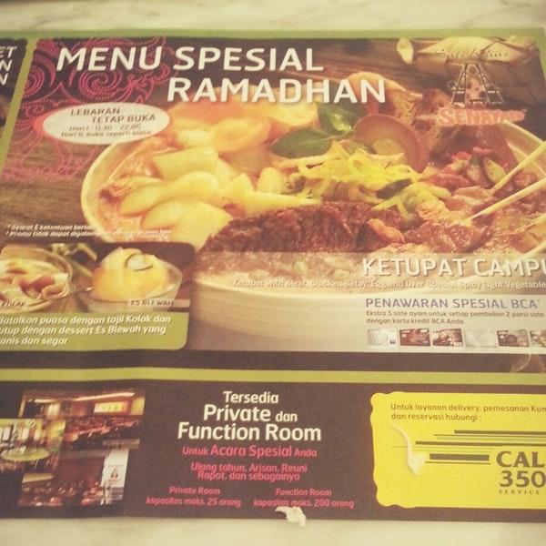 Menu at SATE KHAS SENAYAN BINTARO restaurant, Tangerang, Bintaro Jaya ...