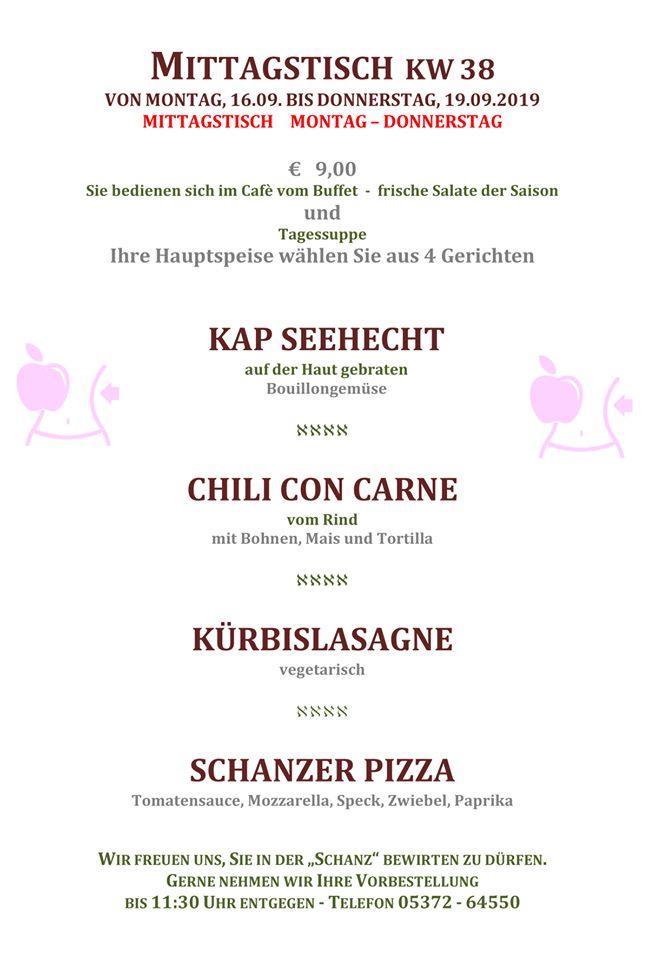 Speisekarte von Hotel zur Schanz restaurant, Ebbs
