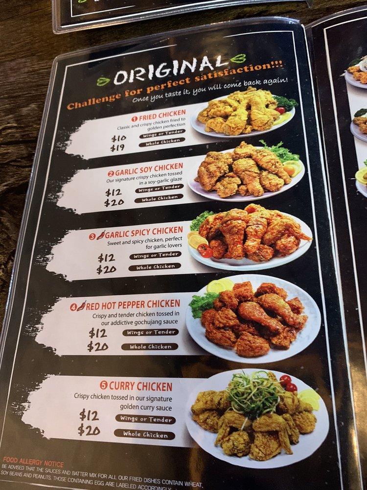 Menu at Choong Man Chicken restaurant, Duluth