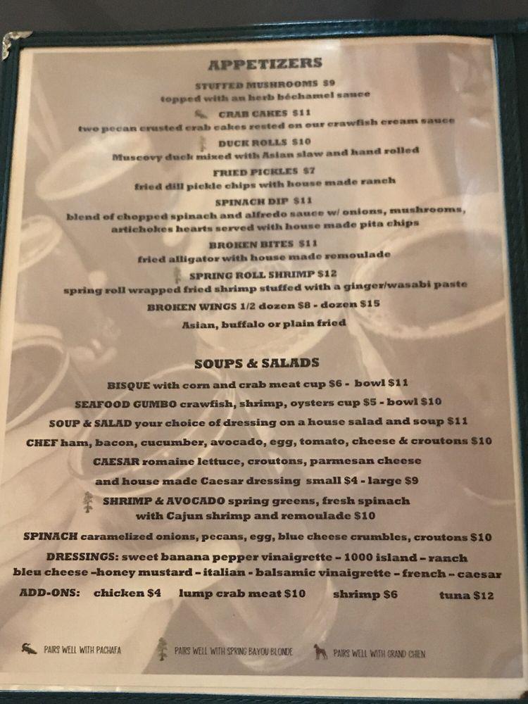 Menu at Fresh Catch restaurant, Marksville