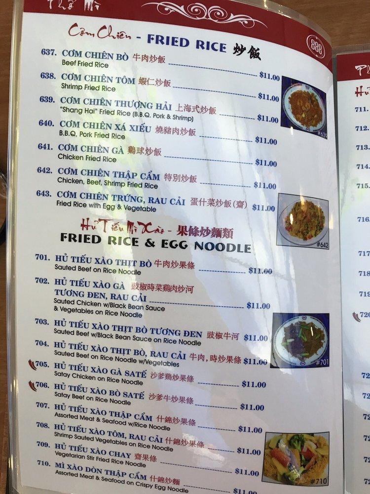 Menu at Pho Mi 888 Restaurant, London