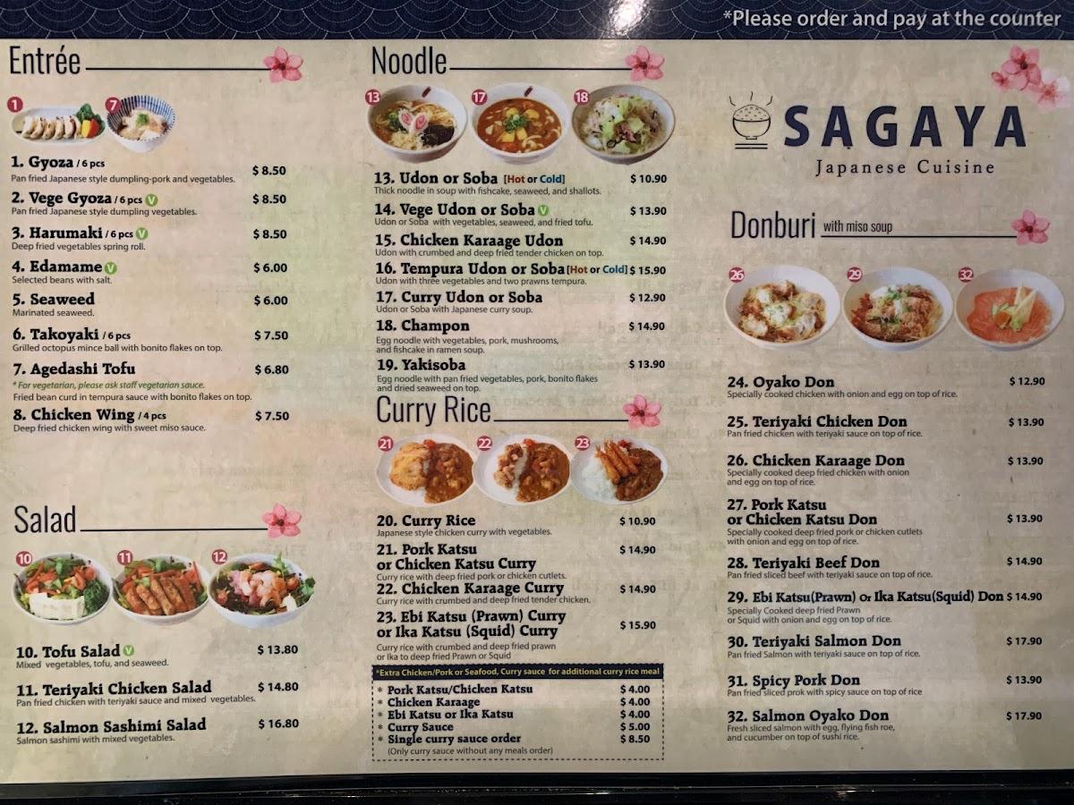 Menu at MIYO restaurant, Bowen Hills