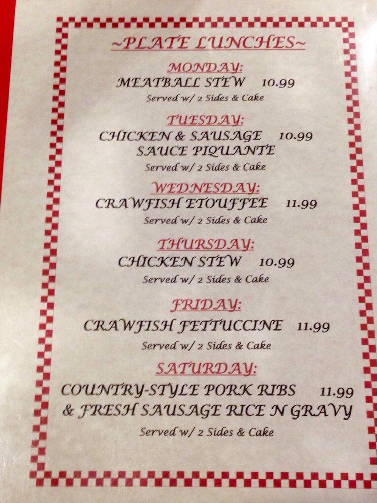 Menu at The Cajun Table restaurant, Lafayette, Ambassador Caffery Pkwy ...
