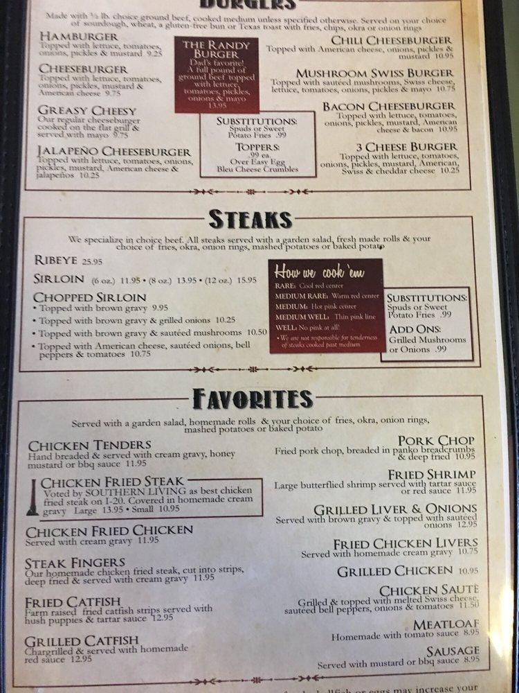 Menu at The SmokeStack Restaurant, Mingus, 239 Private Rd 741 Exit 367
