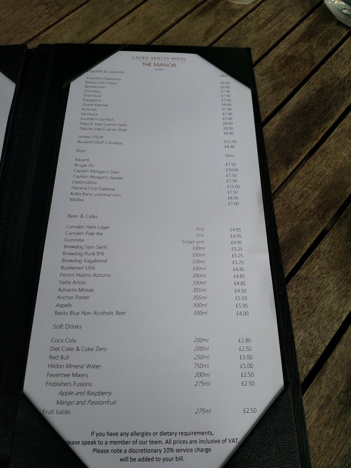 Menu at Cavendish Restaurant at, Elstree, Edgwarebury Ln