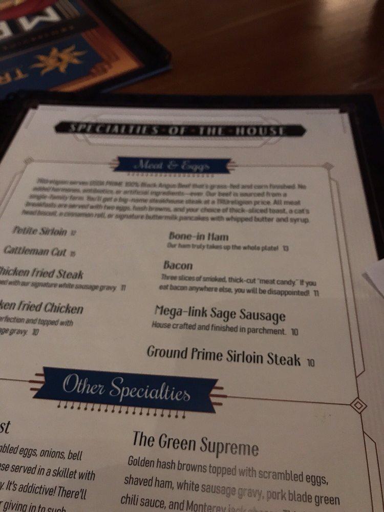 Menu at TRUreligion Pancake & Steakhouse, Orem