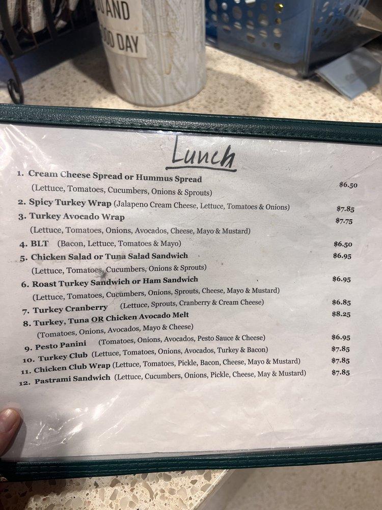 Menu at Coffee Rx, Santa Rosa