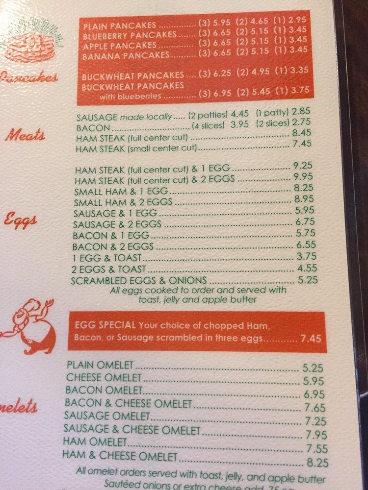 Menu at The Pancake Shop pub & bar, Hot Springs