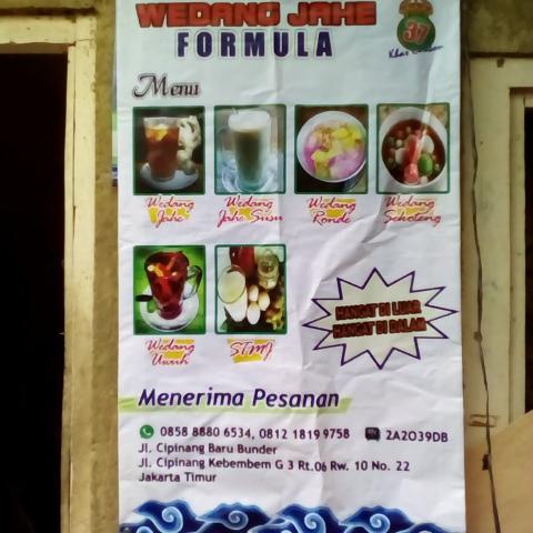 Menu at Wedang jahe formula37 khas cirebon cafe, East Jakarta