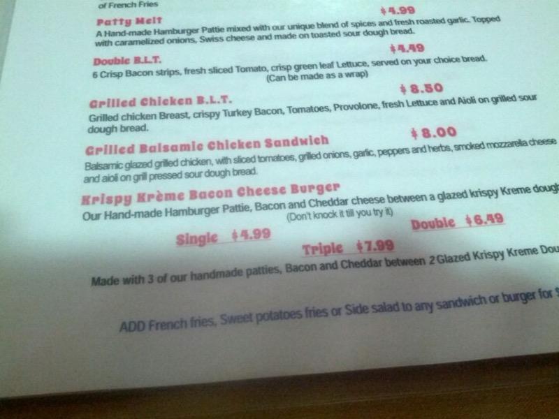 Menu at Big Z pub & bar, Ogden