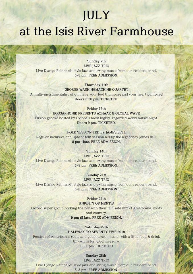 Menu at Isis Farmhouse pub & bar, Oxford