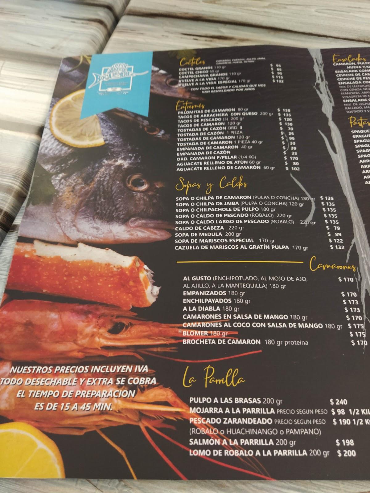 Carta del restaurante Marisco Boca del Río, Orizaba, Pte. 6 136