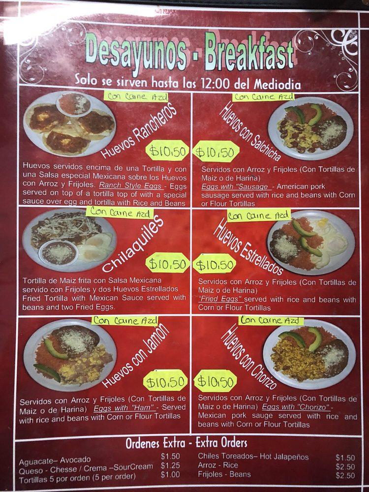Menu at El Limon Mexican Restaurant, Baton Rouge
