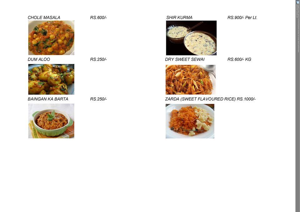 Menu at Shahi Biryani House, Mumbai